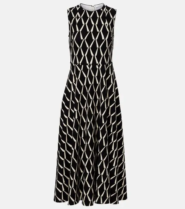 Max Mara Lampara Cotton-blend Midi Dress