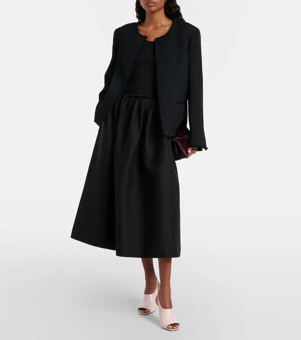 TOTEME Fluid Wool-blend Jacket - Black