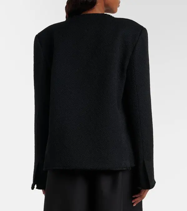 TOTEME Fluid Wool-blend Jacket - Black