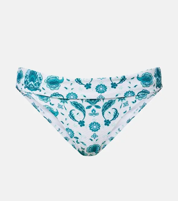 Heidi Klein Kos Paisley Bikini Bottom - White