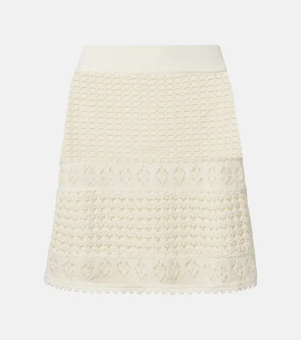 ERES Angela Crochet Miniskirt - White