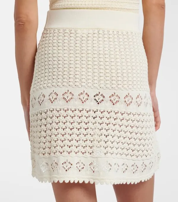ERES Angela Crochet Miniskirt - White