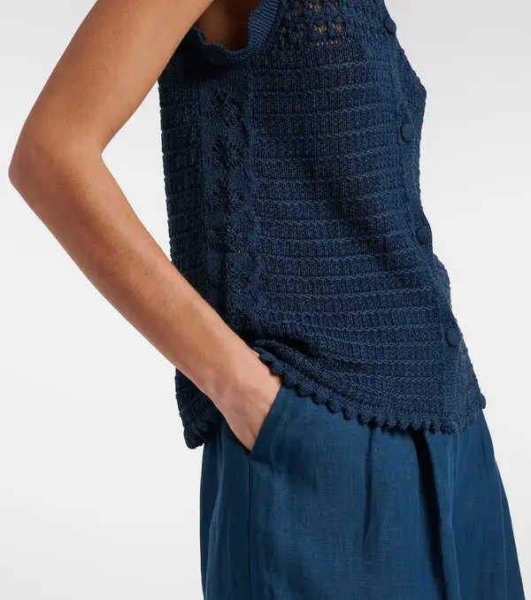 ERES Aurora Crochet Top - Blue