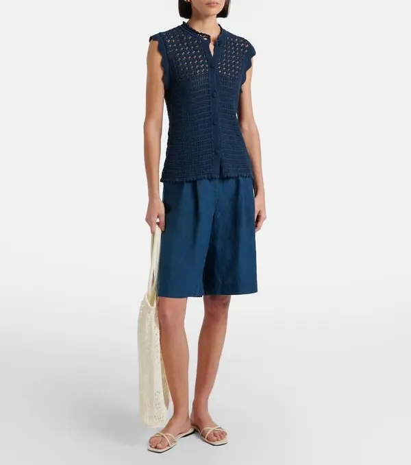 ERES Aurora Crochet Top - Blue