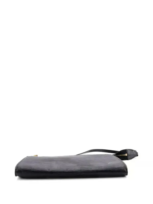 LOUIS VUITTON Pochette Accessoires Epi Leather Clutch Bag - Black