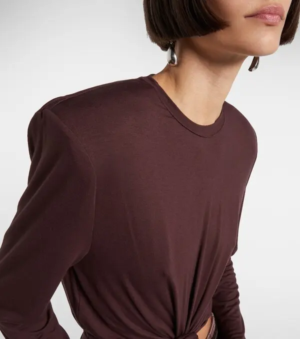 Magda Butrym Cotton-blend Knit Top - Brown