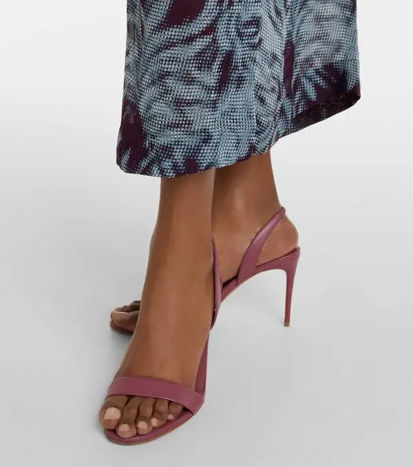 CHRISTIAN LOUBOUTIN O Marilyn 85 Leather Sandals - Purple