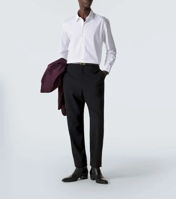 Saint Laurent Cassandre Cotton-blend Poplin Shirt