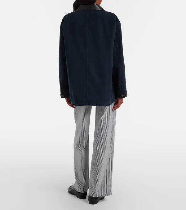 FRAME Le Slim Palazzo Striped Wide-leg Pants