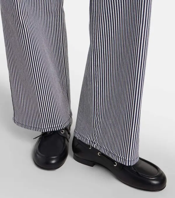 FRAME Le Slim Palazzo Striped Wide-leg Pants