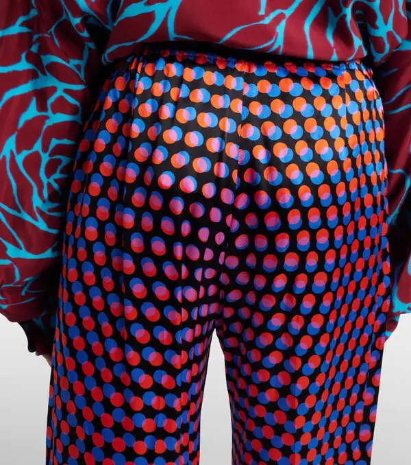 Dries Van Noten Polka-dot Silk Wide-leg Pants
