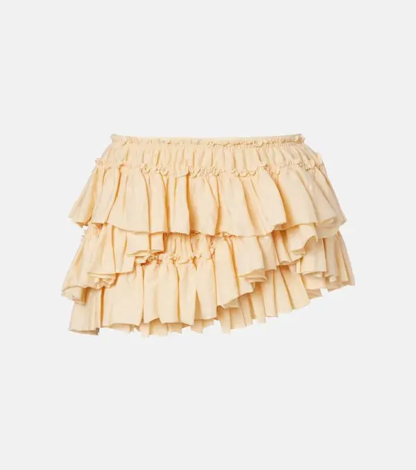 Dries Van Noten Ruffled Asymmetric Miniskirt