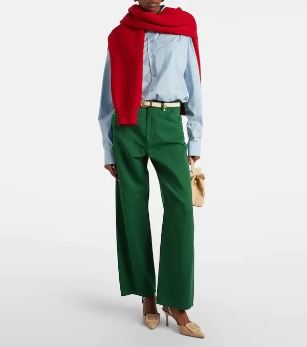 Max Mara Onorata Wide-leg Pants - Green