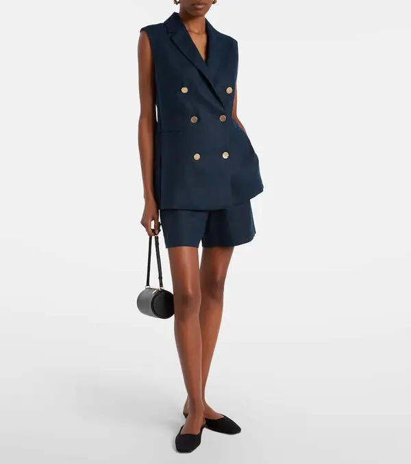 Max Mara Linen Shorts - Blue