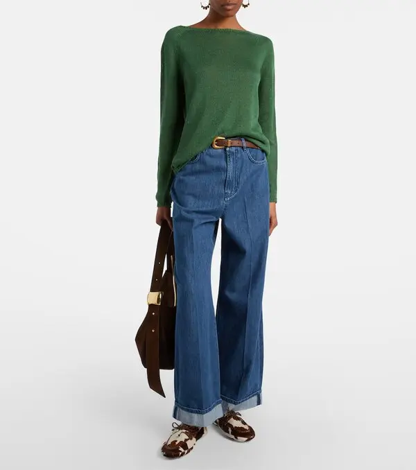 Max Mara Giolino Linen Sweater - Green