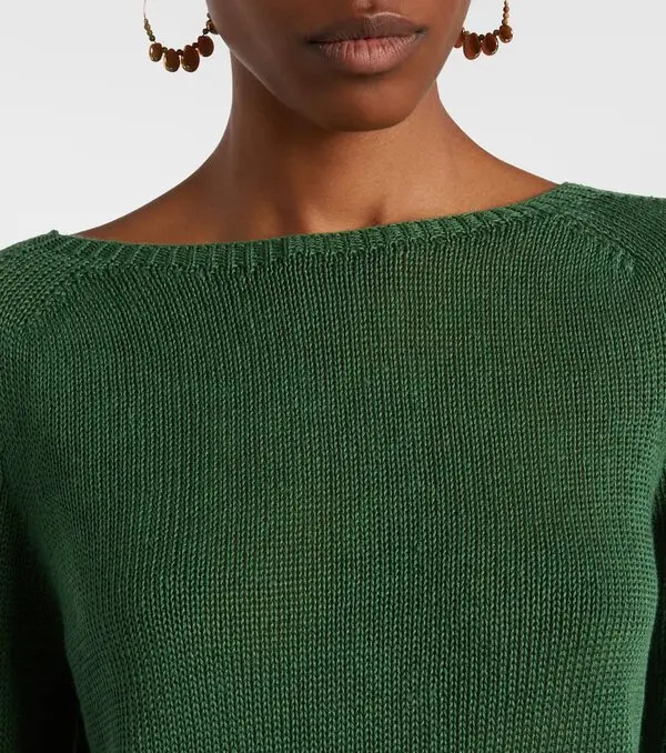 Max Mara Giolino Linen Sweater - Green
