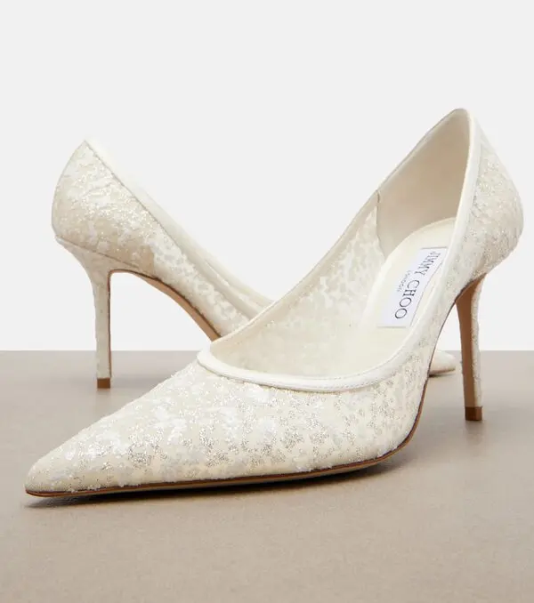 JIMMY CHOO Love Embroidered Tulle Pumps