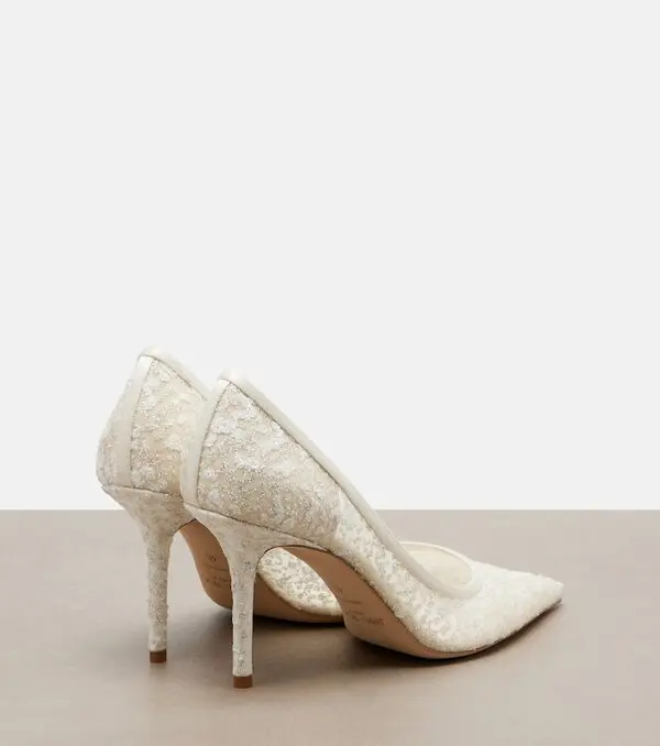 JIMMY CHOO Love Embroidered Tulle Pumps