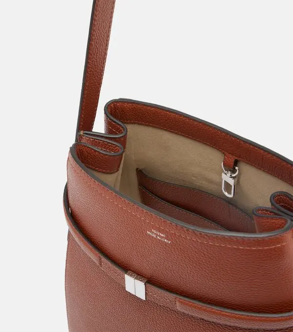 TOTEME Belted Leather Tote - Brown