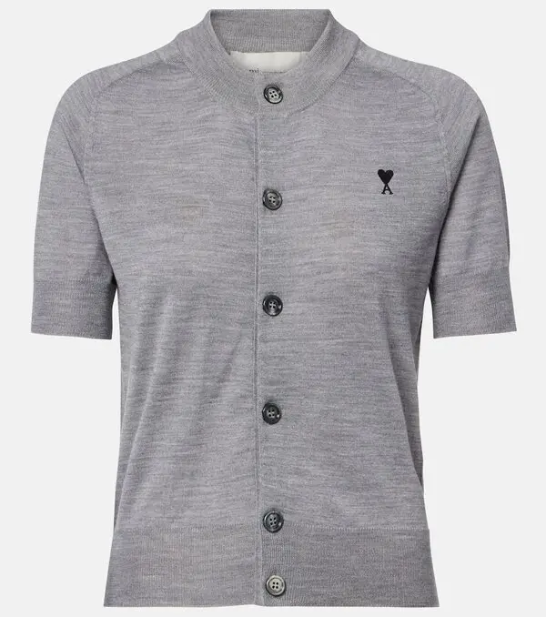 AMI Paris Merino Wool Cardigan