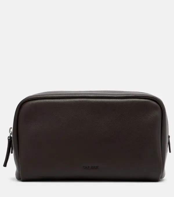 THE ROW Astra Small Leather Pouch - Brown