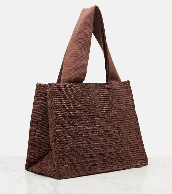 THE ROW Loretta Raffia Tote Bag - Brown
