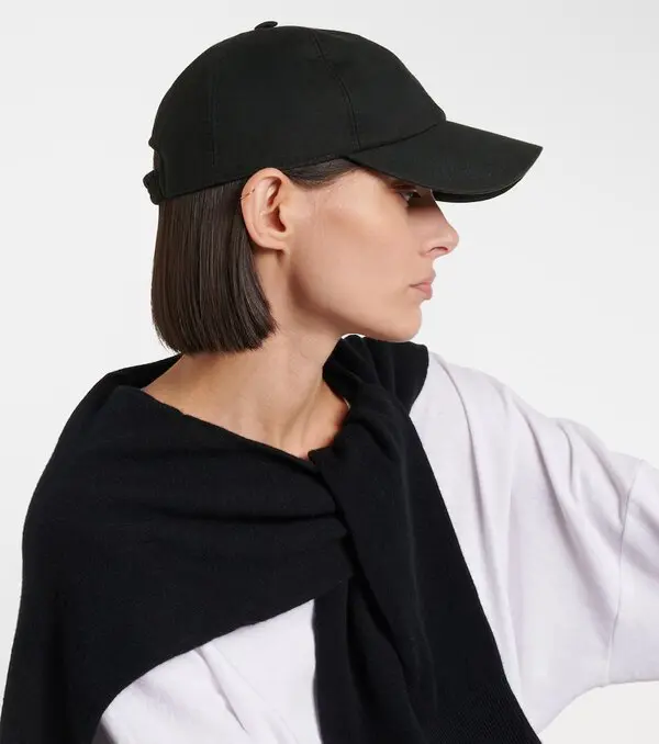 THE ROW Caspian Cotton Canvas Baseball Cap - Black