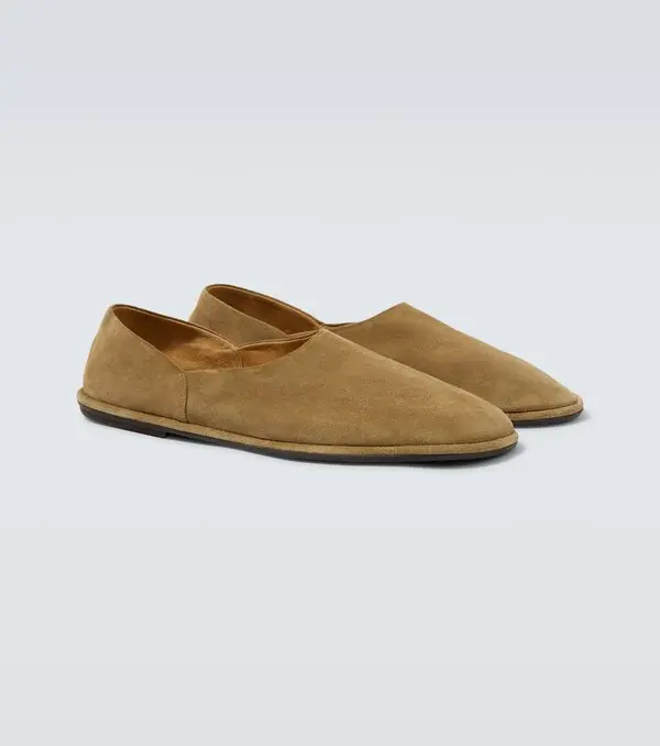 THE ROW Canal Suede Slip-on Loafers