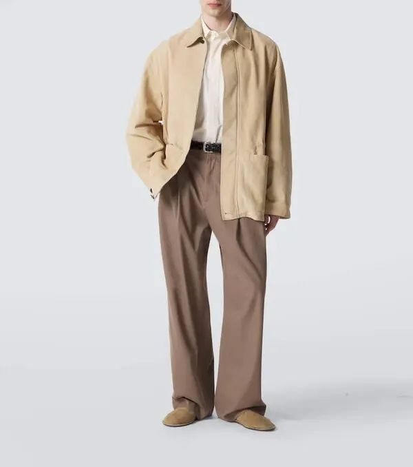 THE ROW Vilmo Suede Jacket - Beige