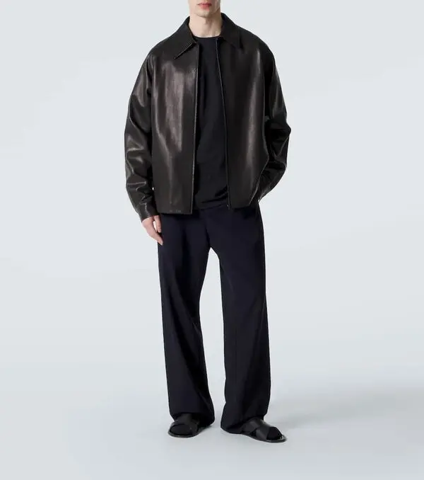 THE ROW Ari Wide-leg Wool Pants - Blue