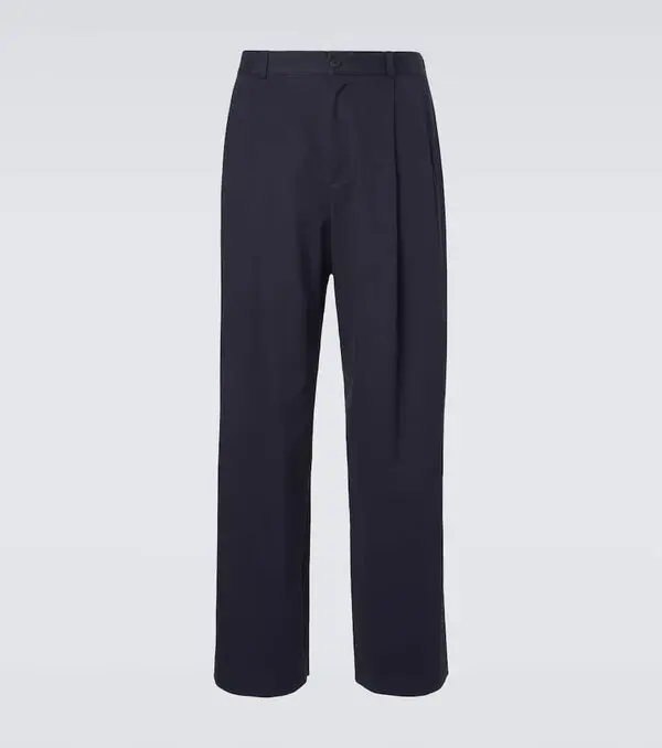 THE ROW Tibor Gabardine Wide-leg Pants - Blue