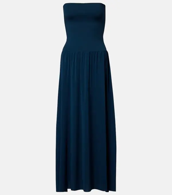 ERES Oda Crepe Jersey Maxi Dress - Blue