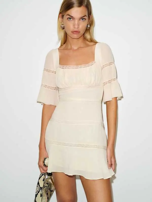 REFORMATION Claribel Lace Mini Dress