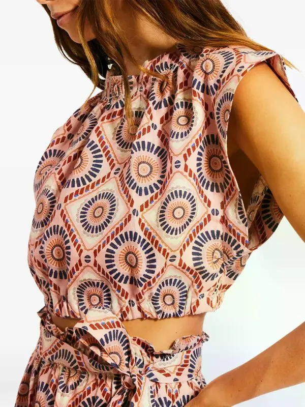 LEMLEM Muna Geometric Print Top - Pink