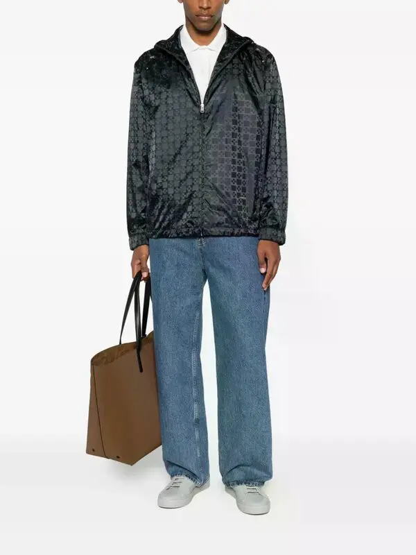 Sandro Square-pattern Jacket - Black