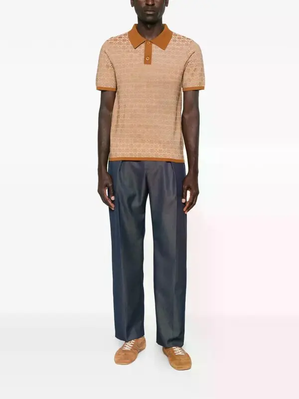 Sandro Square Cross Polo Shirt - Neutrals