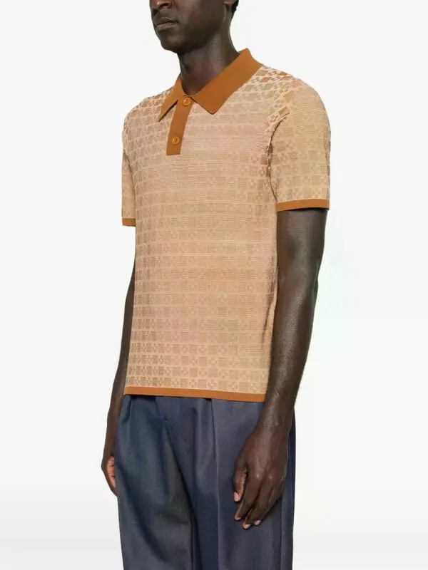 Sandro Square Cross Polo Shirt - Neutrals