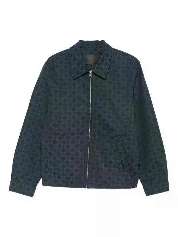 Sandro Square Pattern Zip Jacket