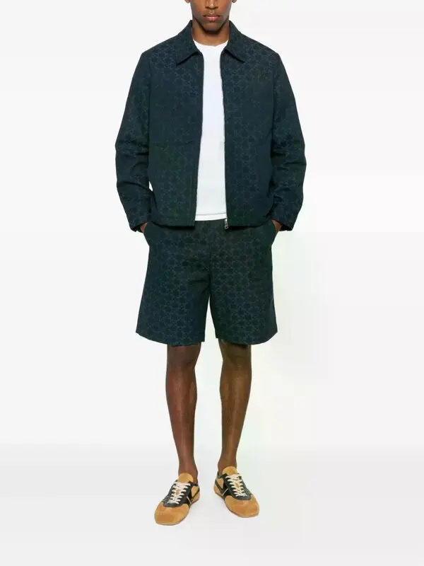 Sandro Square Pattern Zip Jacket