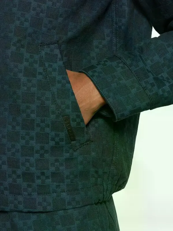 Sandro Square Pattern Zip Jacket