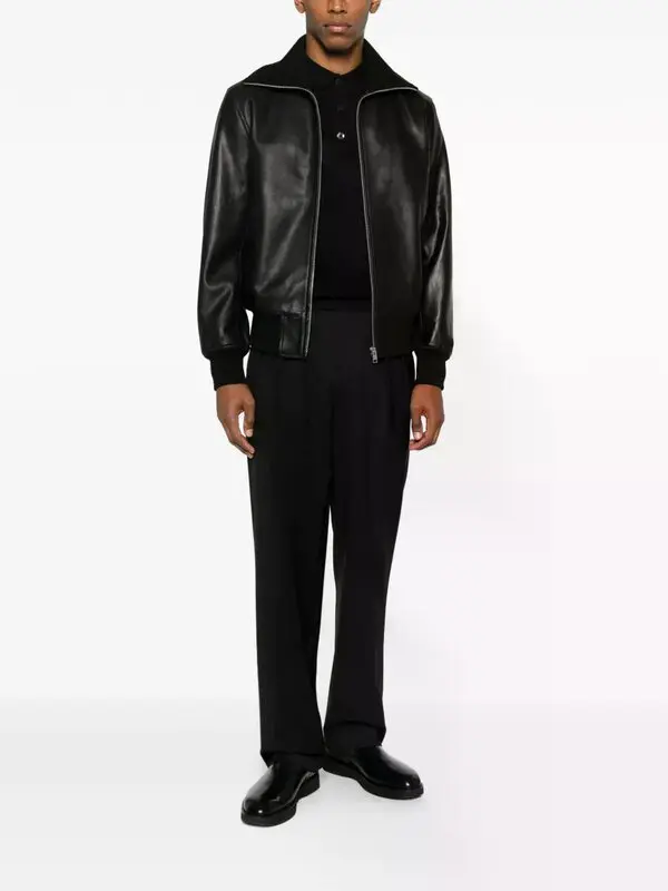 Sandro Zip-up Leather Jacket