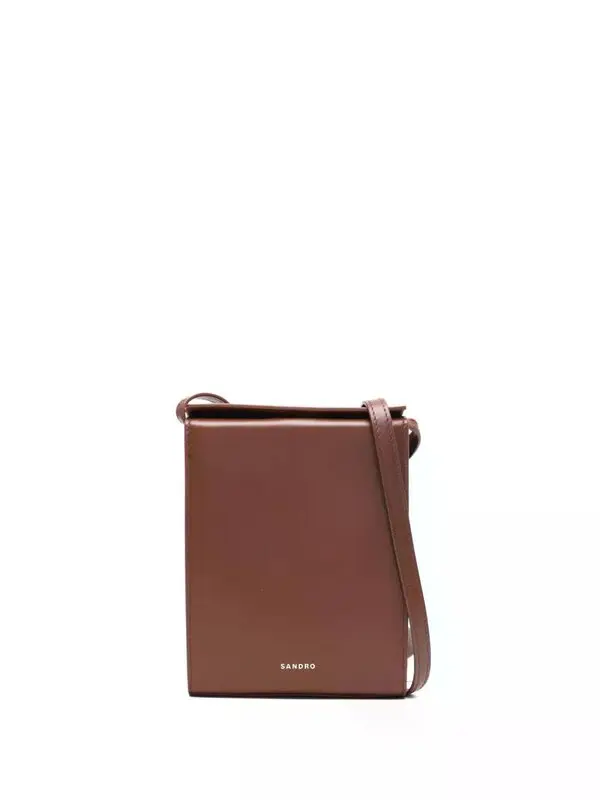 Sandro Leather Clutch - Brown