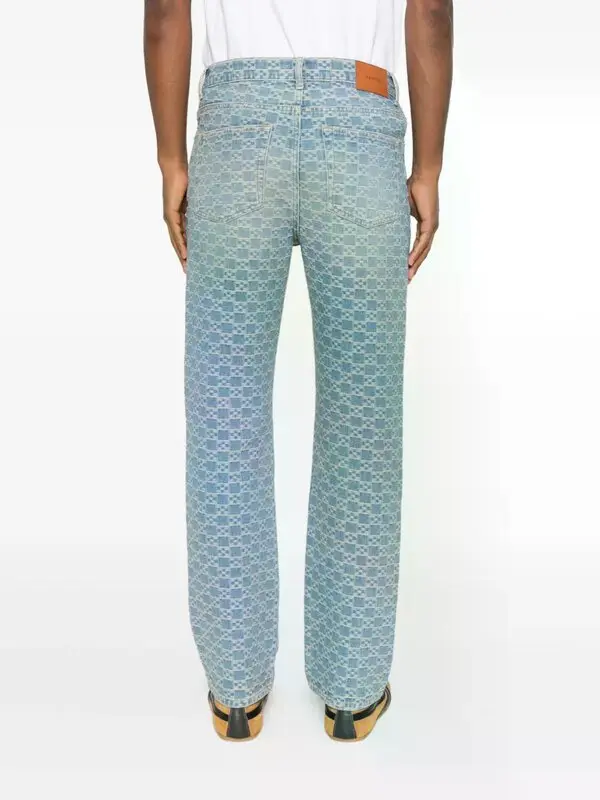 Sandro Regular-fit Square Cross Jacquard Jeans