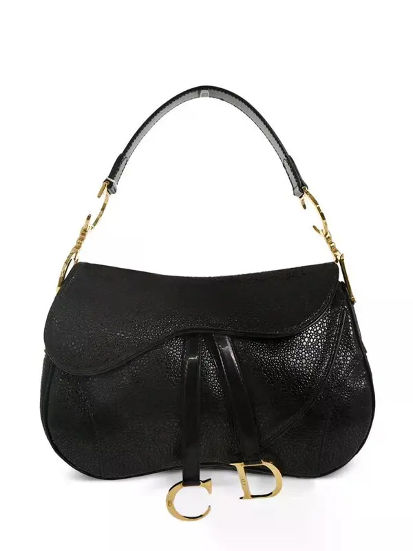 Dior 2001 Stingray Saddle Handbag - Black