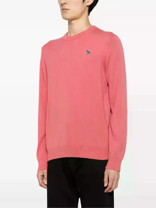 Paul Smith Logo-embroidered Cotton Sweatshirt - Pink