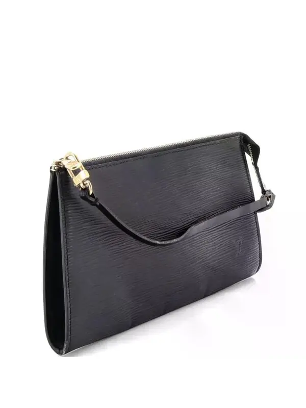 LOUIS VUITTON Pochette Accessoires Epi Leather Clutch - Black