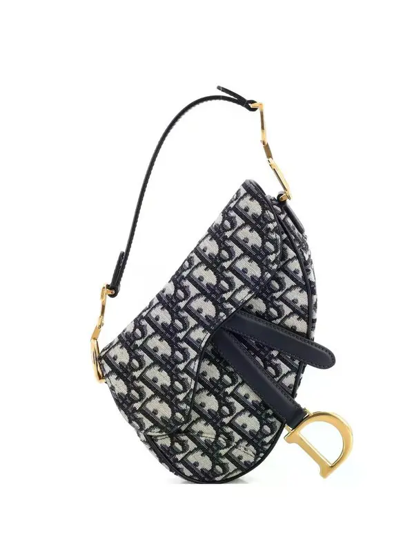 Dior Saddle Handbag Oblique Canvas Mini Shoulder Bag - Blue