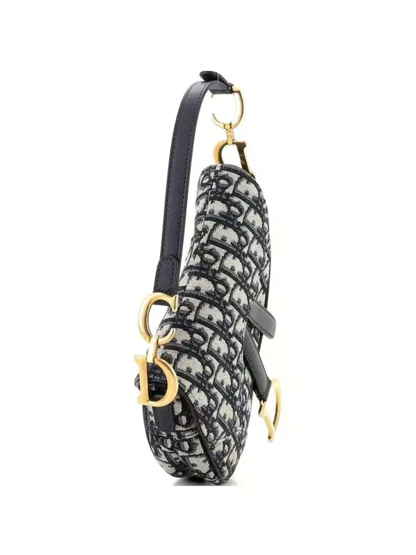 Dior Saddle Handbag Oblique Canvas Mini Shoulder Bag - Blue