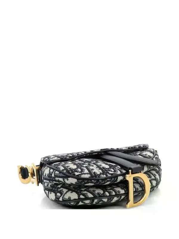 Dior Saddle Handbag Oblique Canvas Mini Shoulder Bag - Blue