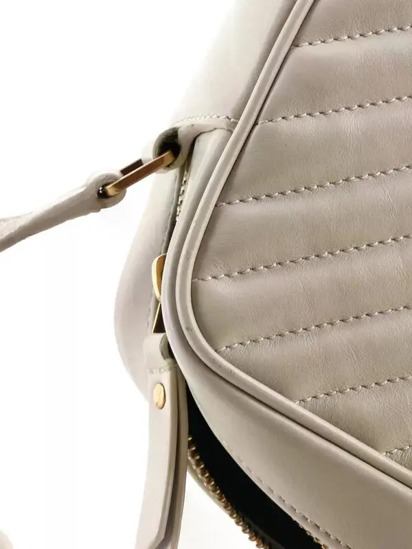 Saint Laurent Lou Camera Small Crossbody Bag Matelasse Chevron Leather - Neutrals